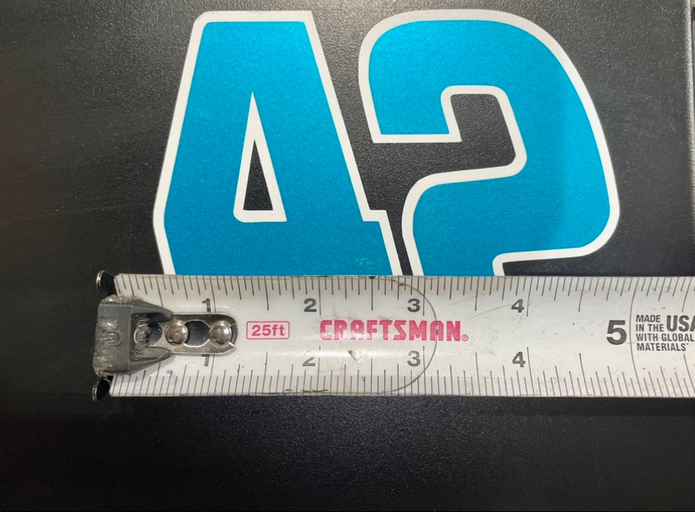 Metallic Teal 42 Racing Number Decal 5" – Stapleton Auto Works